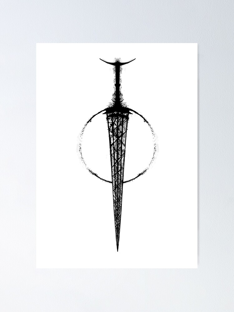 "Golden Order Greatsword Emblem Symbol black" Poster for Sale by ...