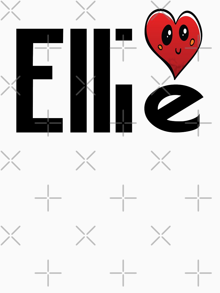 "Ellie Cute Heart Name " T-shirt for Sale by ProjectX23 | Redbubble ...