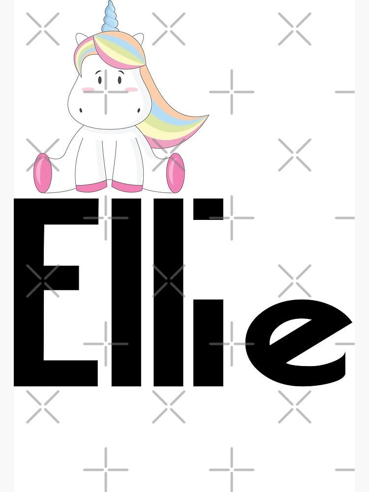 "Ellie Cute Unicorn Name " Framed Art Print for Sale by ProjectX23 ...