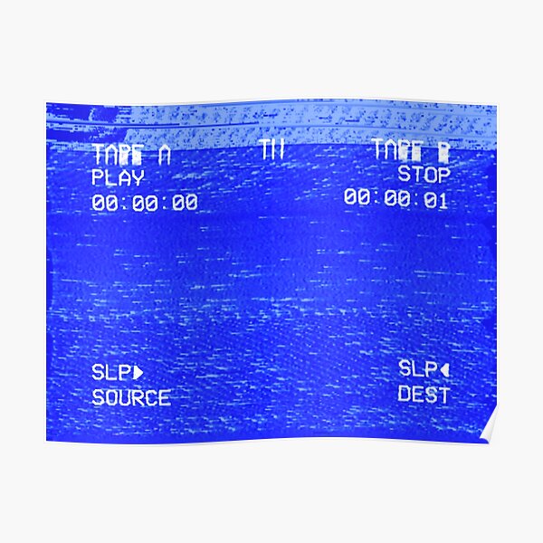 "VHS double tape deck bad tracking" Poster for Sale by grenar | Redbubble