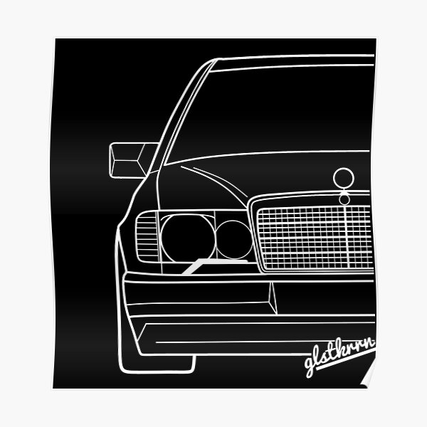 Mercedes W124 Posters | Redbubble