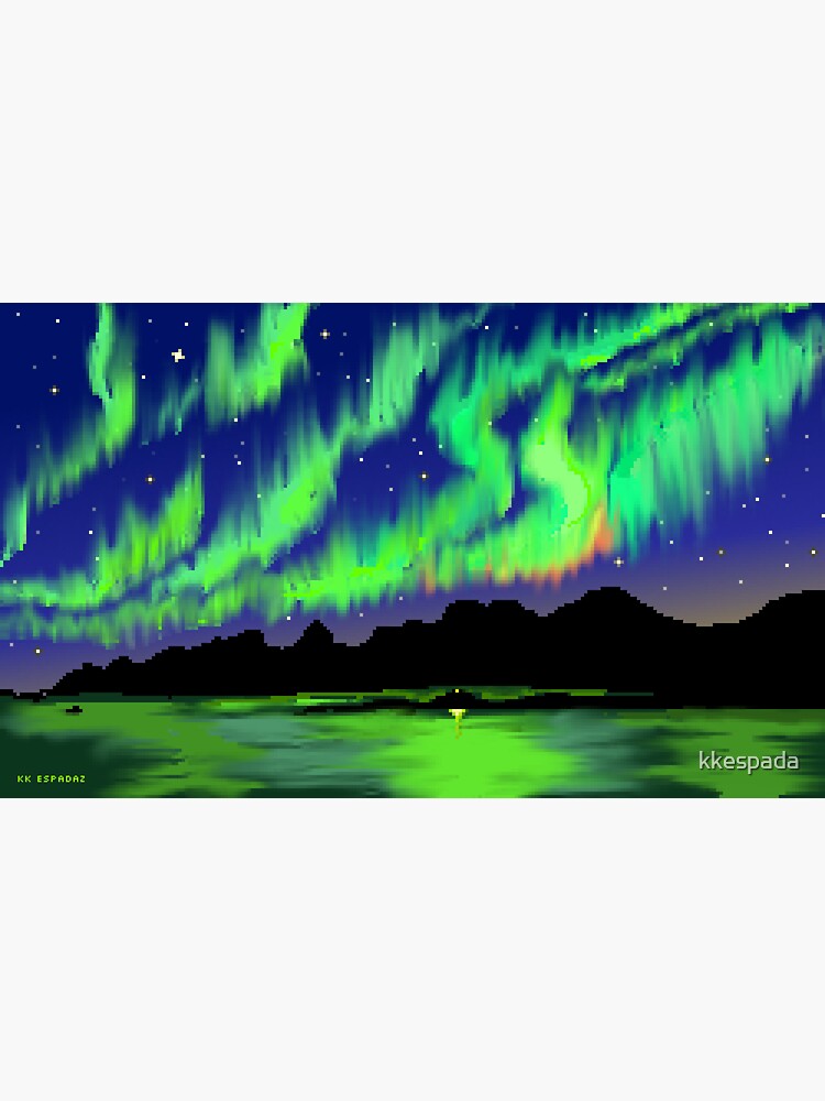 "Aurora pixel art" Sticker by kkespada | Redbubble