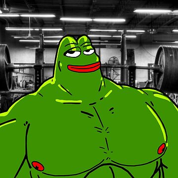 "Roided bodybuilder Muscle Pepe " Sticker for Sale by Slav-Art | Redbubble