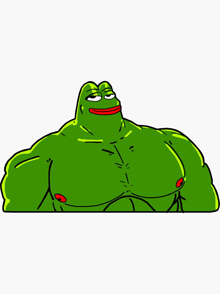 Pegatina for Sale con la obra «Musculoso fisicoculturista Pepe» de Slav ...