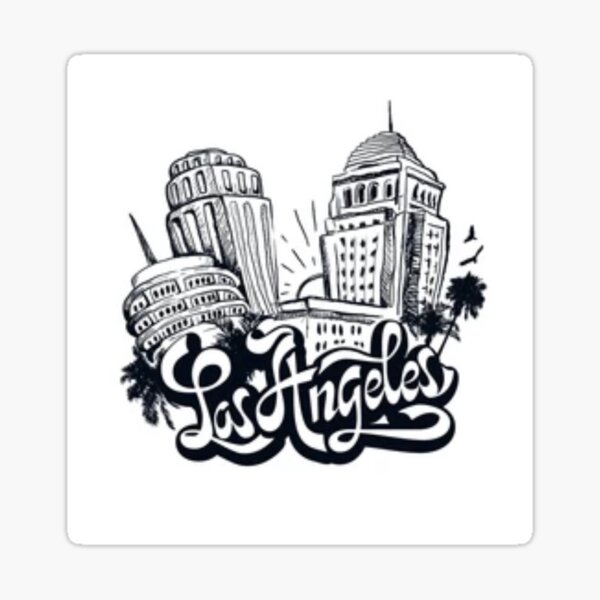 "Los Angeles California logo " Sticker for Sale by kitorokai | Redbubble