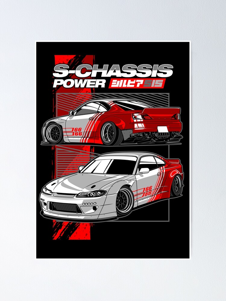 "S-Chassis Silvia S15 Nissan Drift Car" Poster for Sale by halleinstyle ...
