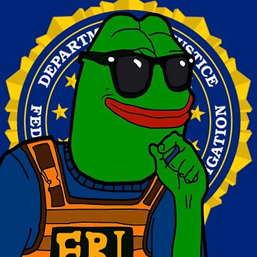 "Rare FBI Agent Pepe " Sticker for Sale by Slav-Art | Redbubble