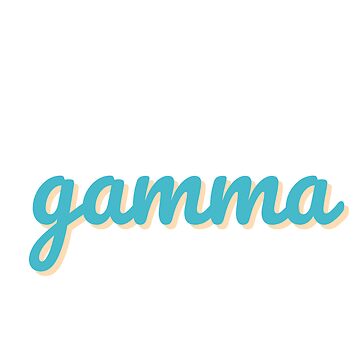 "Cursive Lowercase Gamma" Sticker for Sale by GrrTigerDesigns | Redbubble