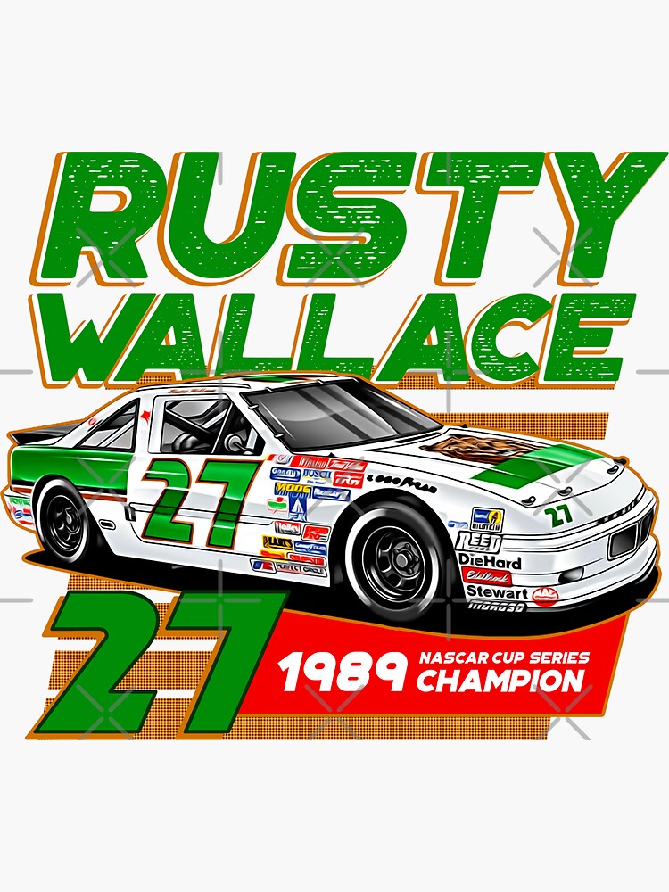 "Rusty Wallace Nascar Classics 80s retro style" Sticker for Sale by ...