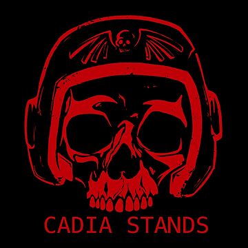 "CADIA STANDS skull " Sticker for Sale by Hannah Hibbert | Redbubble