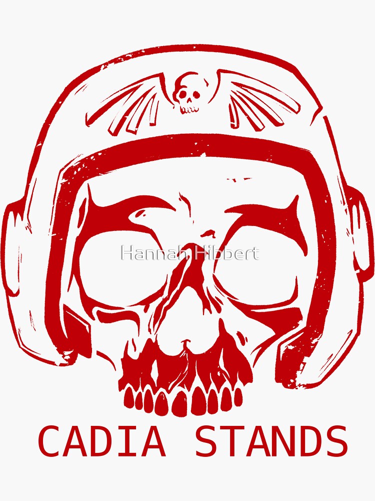 "CADIA STANDS skull " Sticker for Sale by Hannah Hibbert | Redbubble