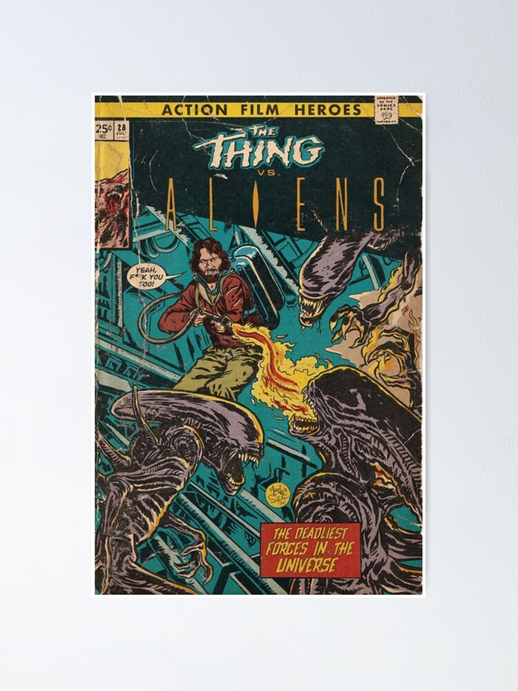 "The Thing vs. Aliens fan art comic cover Poster" Poster for Sale by ...