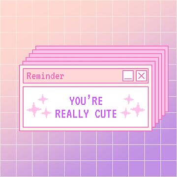 "Cute Reminder Sticker" Sticker for Sale by Anxious-Lemon | Redbubble