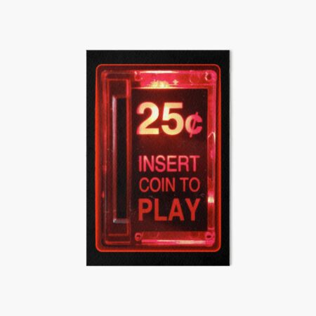 "25 cents Insert coin to play video game console quarter change dollar ...