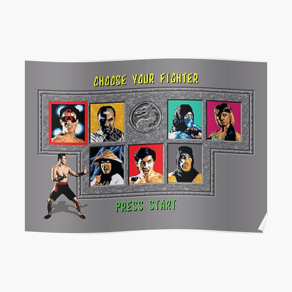 "Mortal Kombat – Choose Johnny Cage" Poster for Sale by PonchTheOwl ...