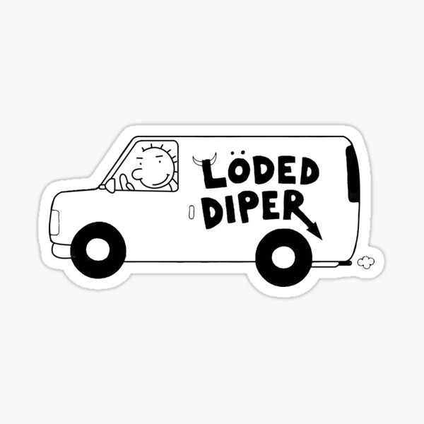 "LODED DIPER VAN" Sticker for Sale by cheapfan | Redbubble