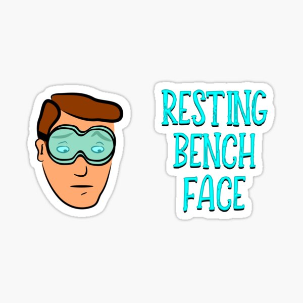 "Resting Bench Face - Male" Sticker by stoppersays | Redbubble