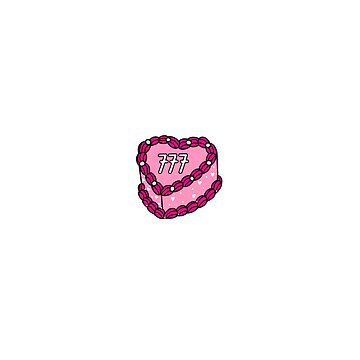 "777 retro heart cake " Sticker for Sale by baileecat | Redbubble