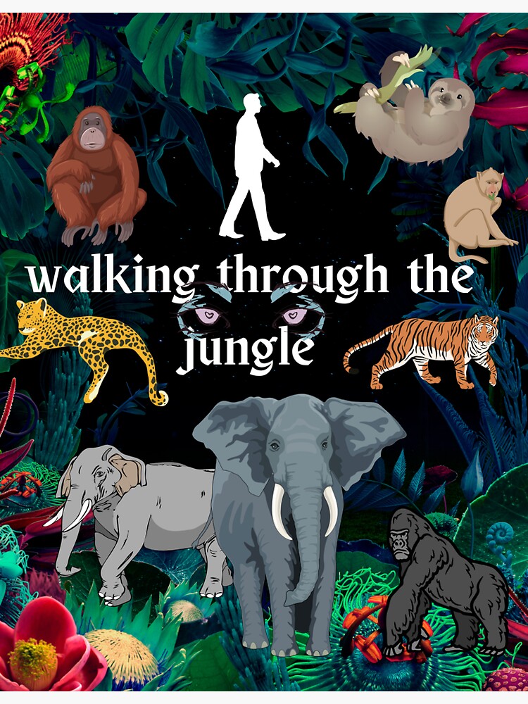 "Walking through the jungle" Sticker for Sale by breathenrelease ...