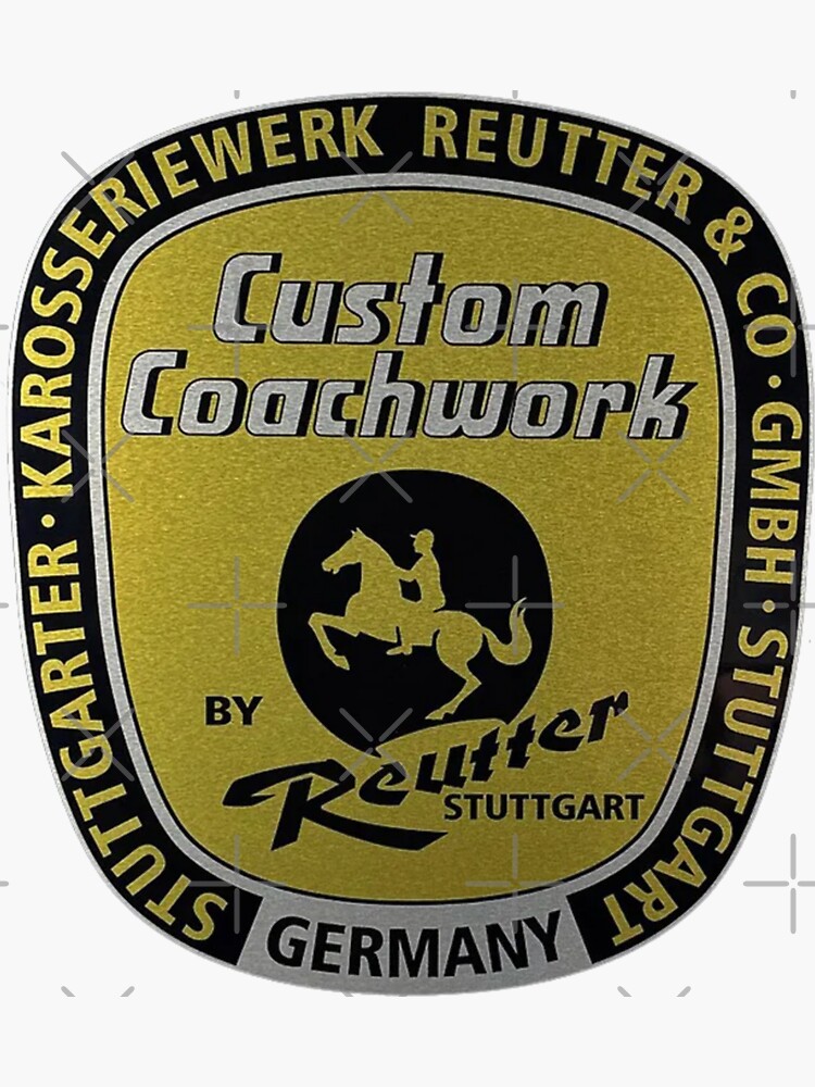 "Reutter Karosserie Emblem for Porsche 356" Sticker for Sale by Beetle ...