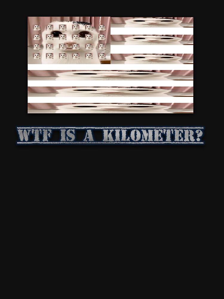 "wtf is a kilometer? goofy ahh cat" Essential T-Shirt for Sale by ...