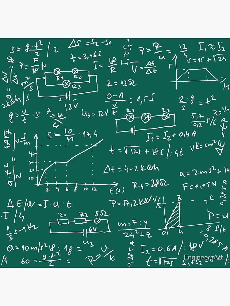 "Handwritten Electrical Circuit Formulas | Art for Electrician ...