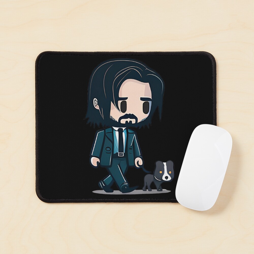 "Cartoon John Wick with dog" Sticker for Sale by UrbanChillz | Redbubble