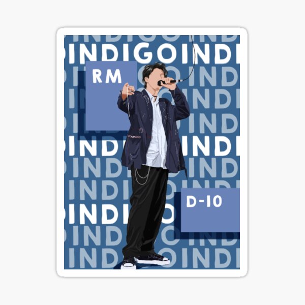 "Rm indigo" Sticker for Sale by Idris-- | Redbubble