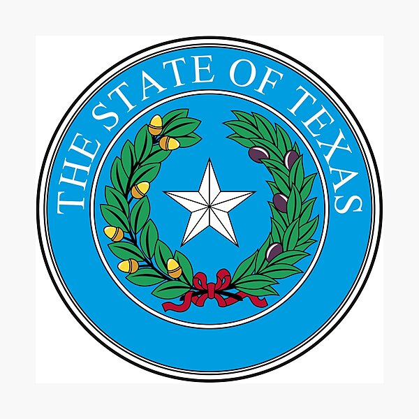 Texas State Seal Wall Art | Redbubble