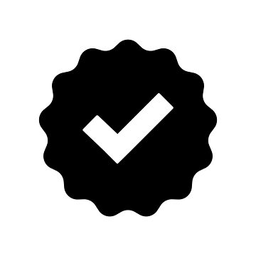 "black checkmark - verified check mark - black ribbon verified mark ...