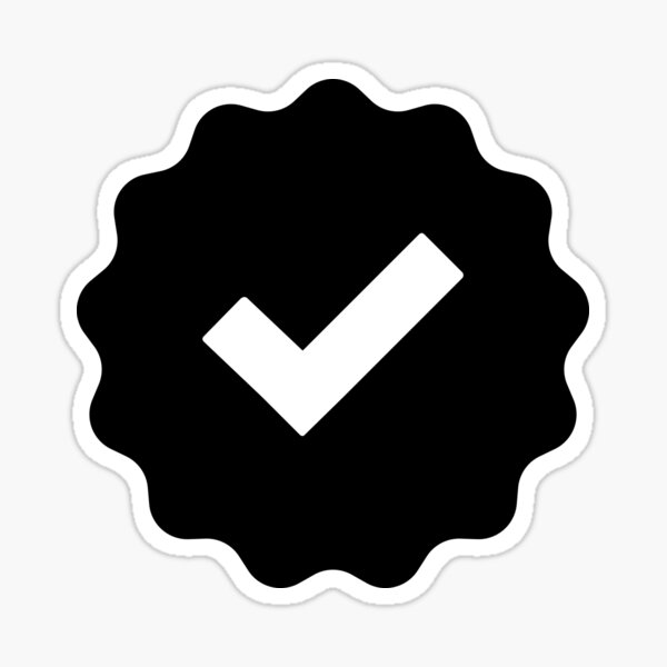 "black checkmark - verified check mark - black ribbon verified mark ...
