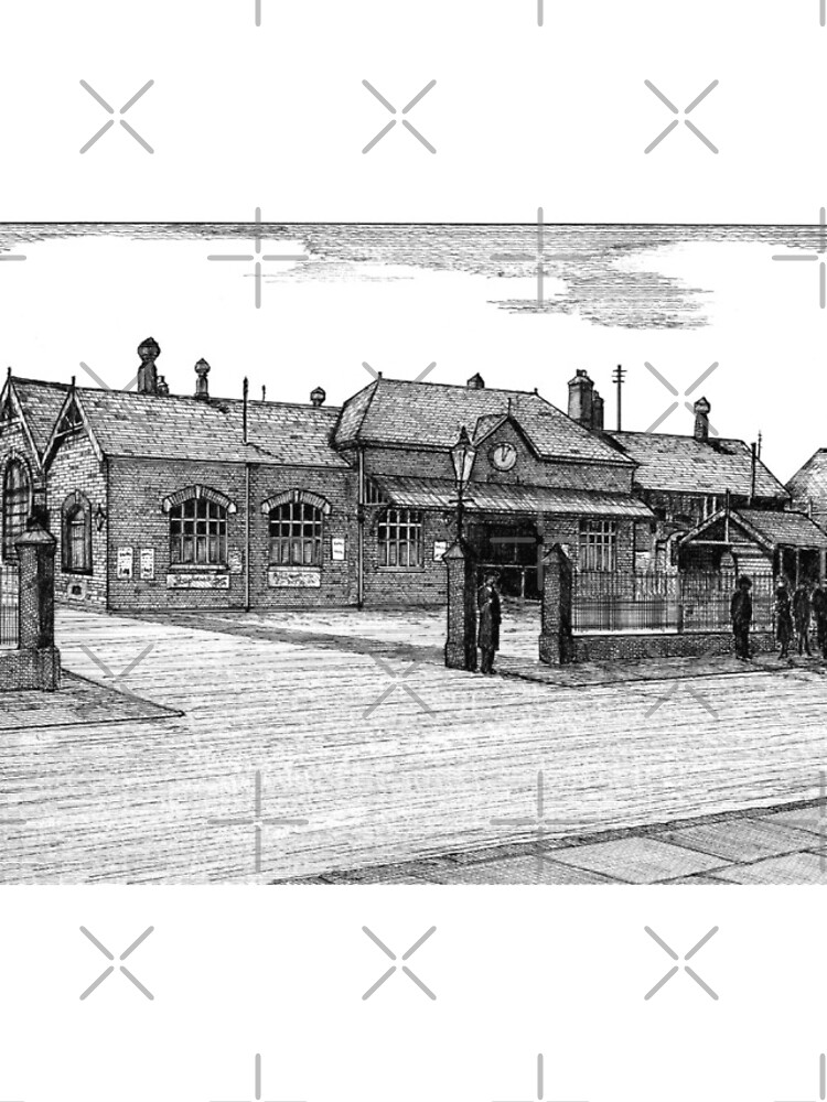 "172 - BLYTH RAILWAY STATION - DAVE EDWARDS - INK - 1990" iPhone Case ...