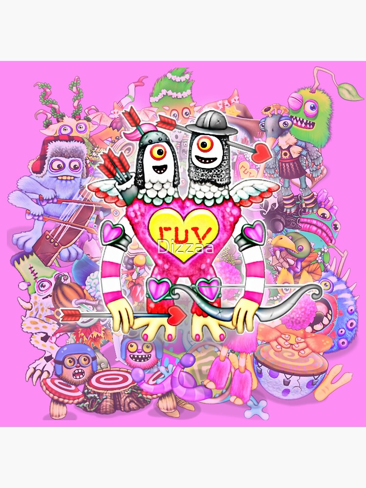 My Singing Monsters Characters Schmoochle Premium Matte Vertical Poster