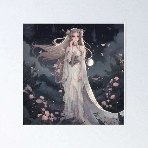 "Selenia the Moon Princess - Fantasy AI Art" Poster for Sale by ...