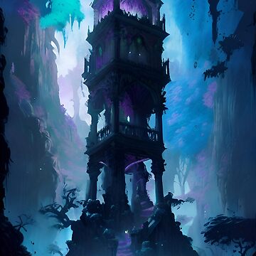 "Tower of the Vampire Lord - Realms Scene" Sticker for Sale by Delerat7 ...