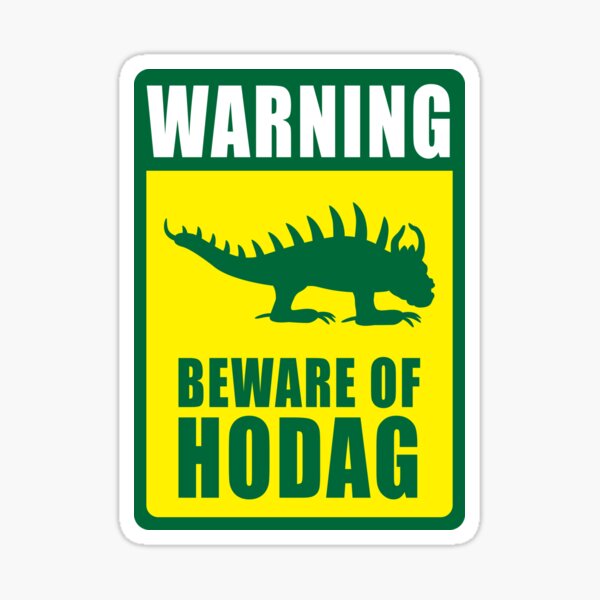 "Warning Beware of Hodag Sign" Sticker for Sale by BlueSkyTheory ...
