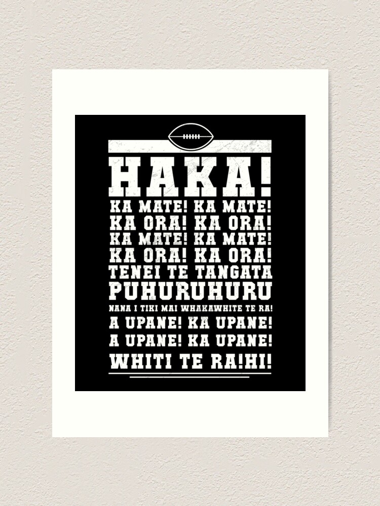 ""Ka Mate" Haka New Zealand Rugby War Cry" Art Print for Sale by ...