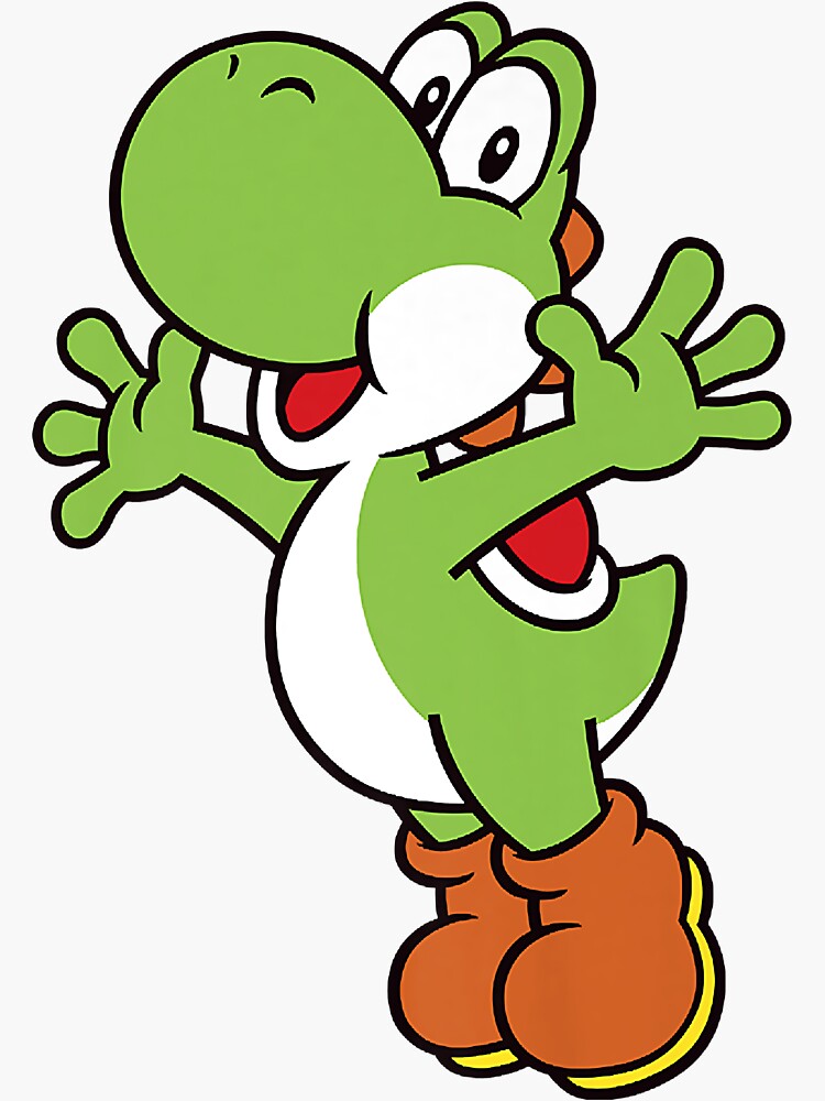 "Yosh Classic Jump Portrait" Sticker for Sale by JustinWarehime | Redbubble
