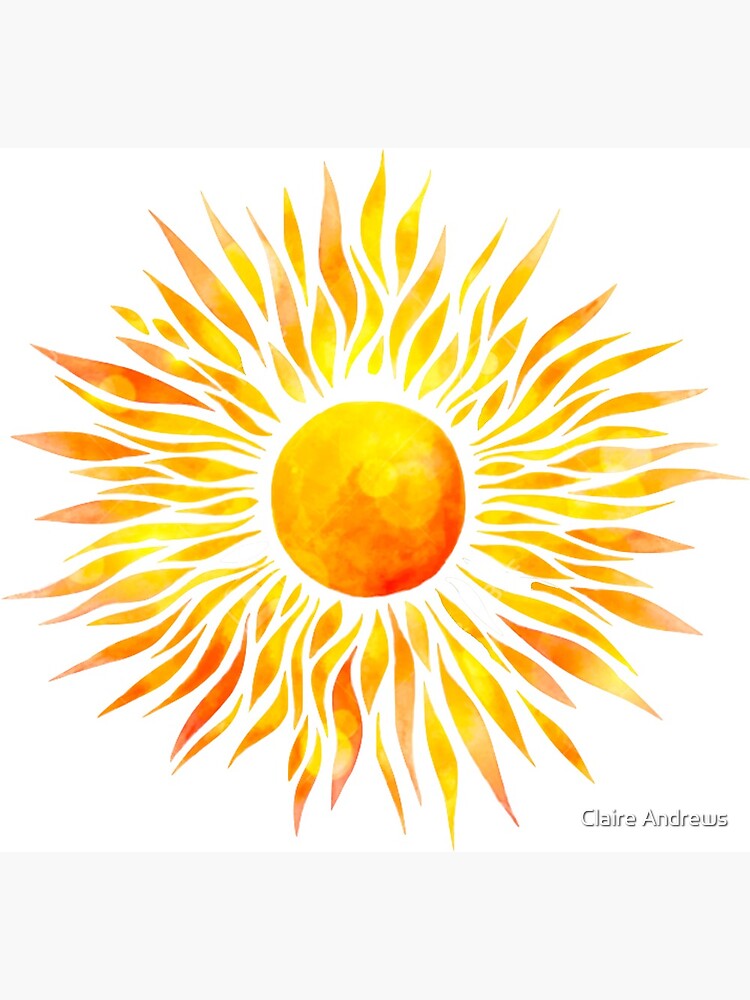 "Watercolor Sun" Art Print for Sale by Claireandrewss | Redbubble