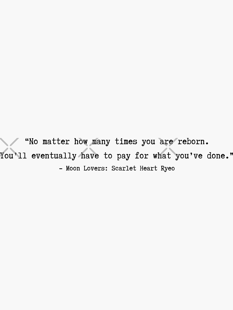 Moon Lovers Scarlet Heart Ryeo Quotes Sticker For Sale By Ayshatazin Redbubble