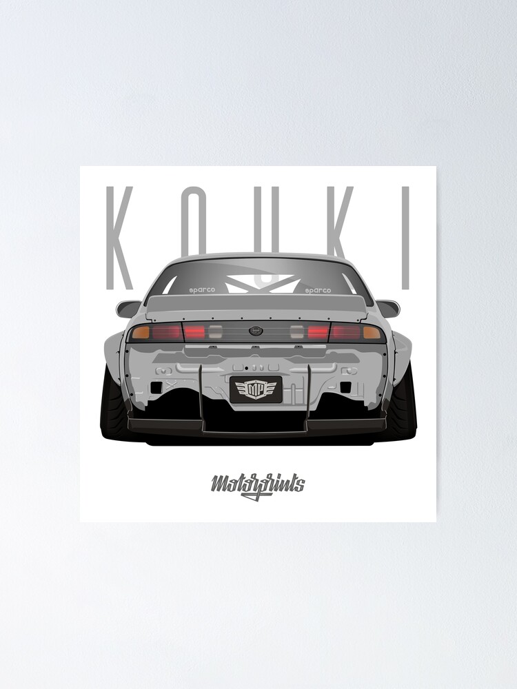 "Kouki S14 (gray)" Poster for Sale by MotorPrints | Redbubble