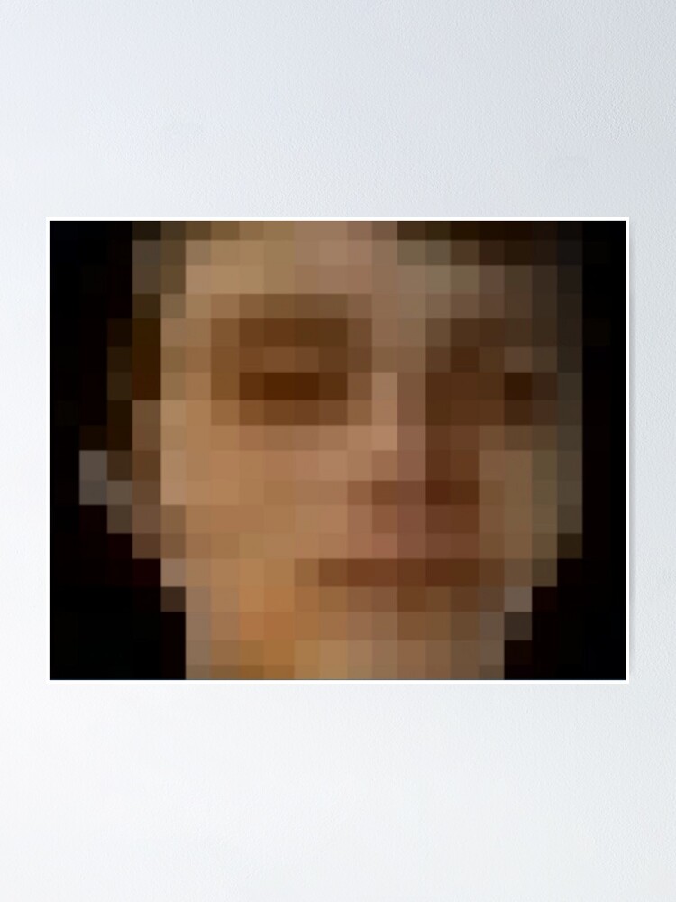 "pixelated face " Poster for Sale by TheDeltaFighter | Redbubble