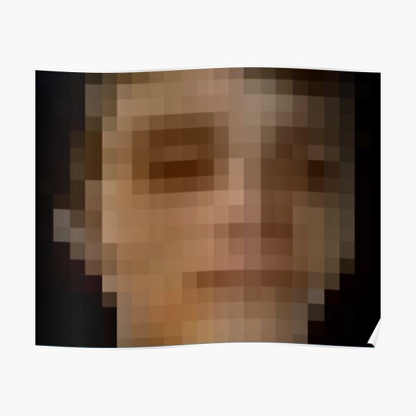 "pixelated face " Poster for Sale by TheDeltaFighter | Redbubble