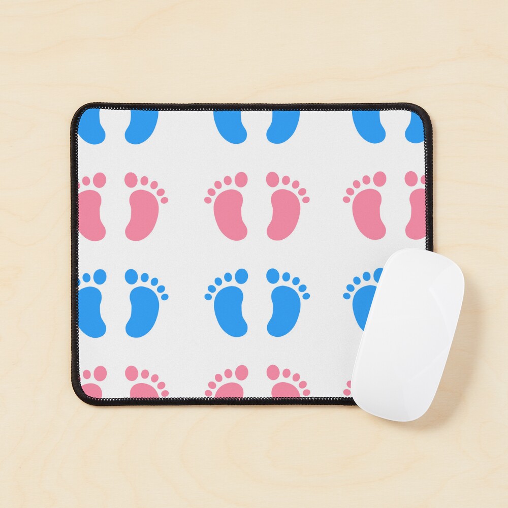 "Pink and Blue Baby Feet Print" Sticker for Sale by FamnCreative ...