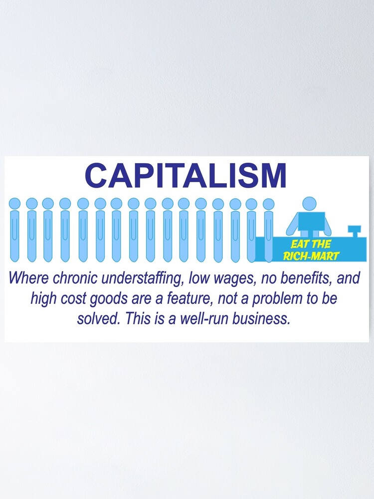 "Features In Capitalism" Poster for Sale by MouthfulPopArt | Redbubble