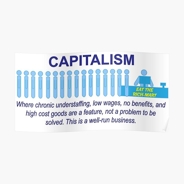 "Features In Capitalism" Poster for Sale by MouthfulPopArt | Redbubble