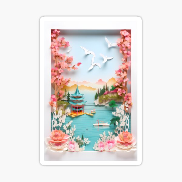 "China temple scenery gift" Sticker for Sale by TheGloriousJoey | Redbubble