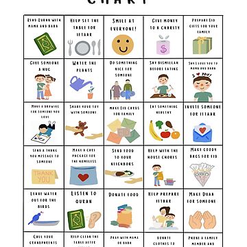 "Islamic Good Deeds Chart for Kids" Poster for Sale by ColdPhelps ...