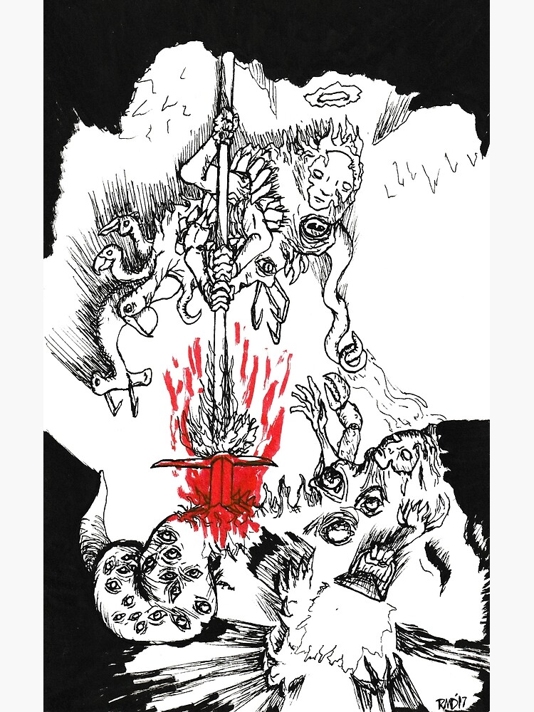 "Archangel Michael casting Lucifer out of Heaven" Poster by rdickinson ...