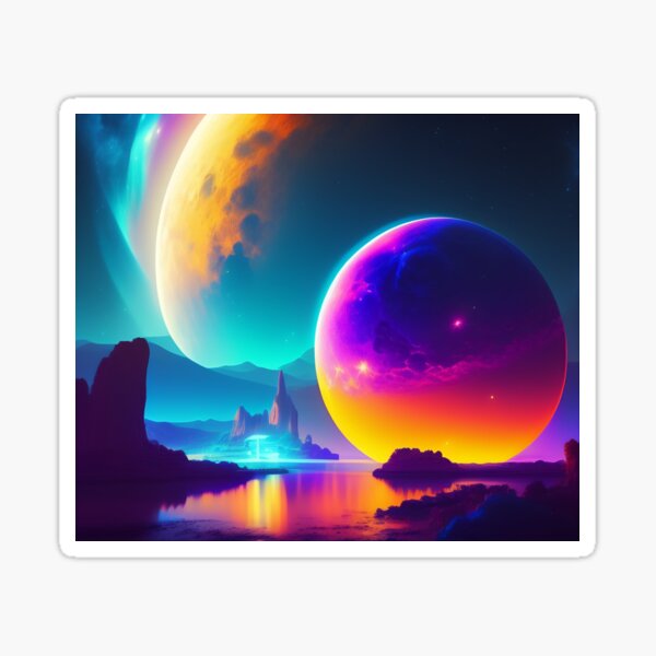 "Parallel Universe Fantasy Art" Sticker for Sale by Lamia-Covers ...